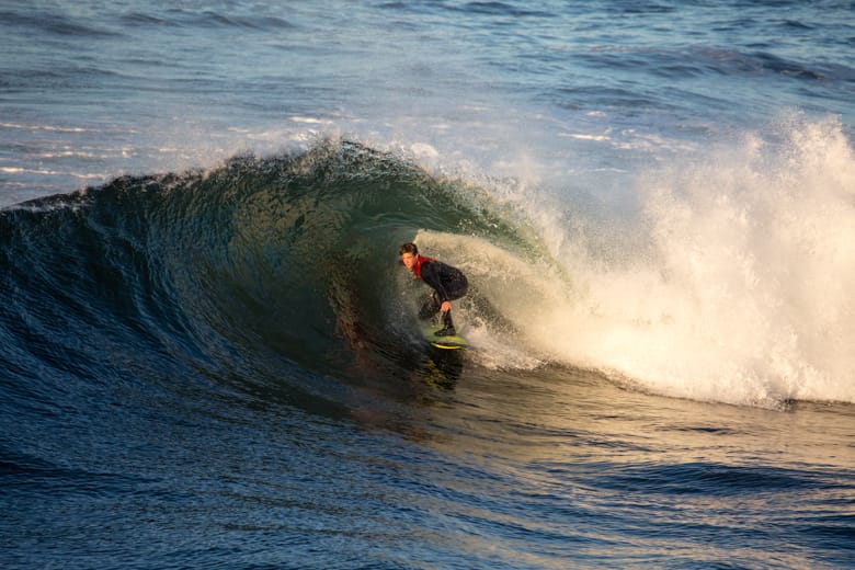 Tyler Conroy enjoying his new Manera wetsuits in cold NorCal winter ...